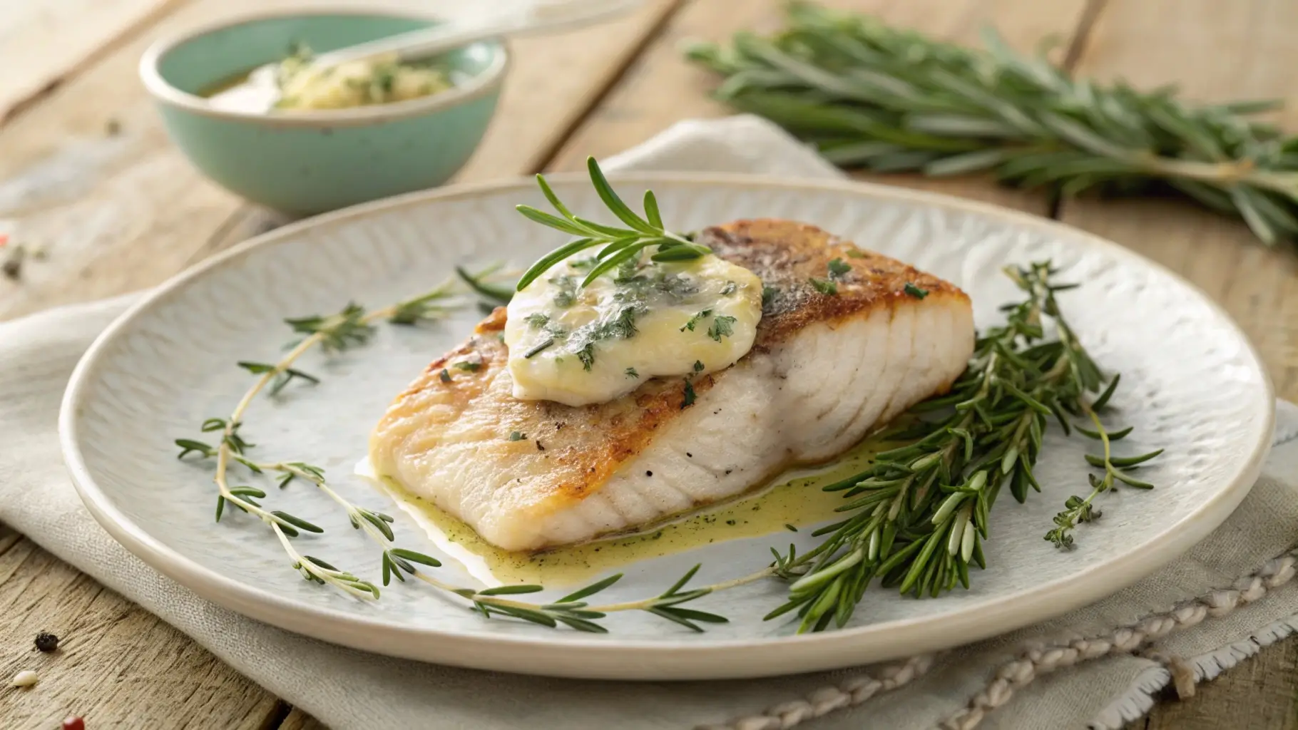 Rosemary Thyme Compound Butter Recipe for Fish – Easy One