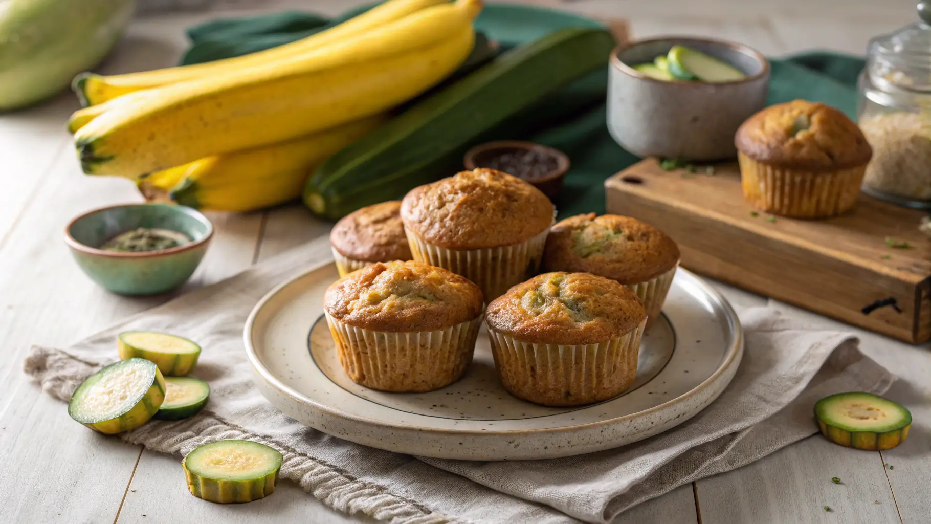 Banana Zucchini Muffins – Soft, Naturally Sweetened Snack - Mastered ...