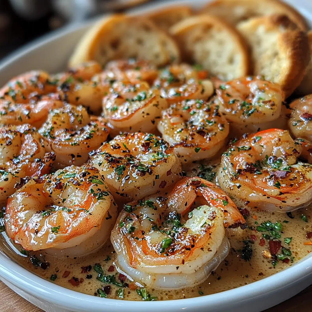 15-Minute Creamy Garlic Shrimp with Crusty Bread