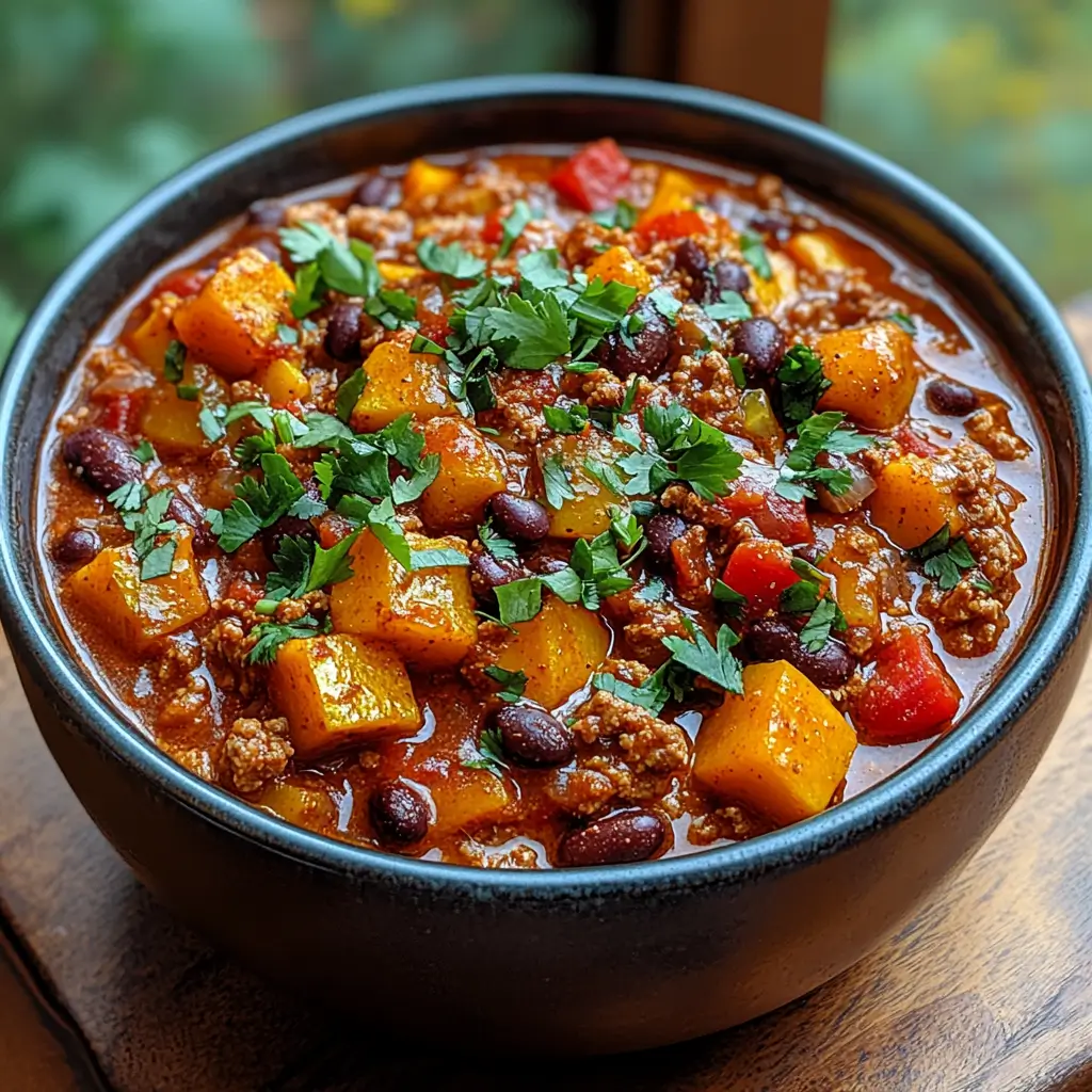 Fall Harvest Ground Turkey Chili (Cozy + Healthy)