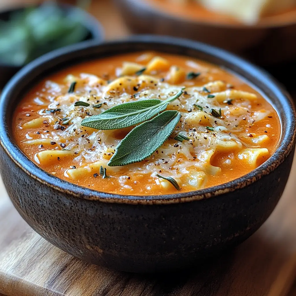 Fall Harvest Lasagna Soup with Pumpkin & Sage