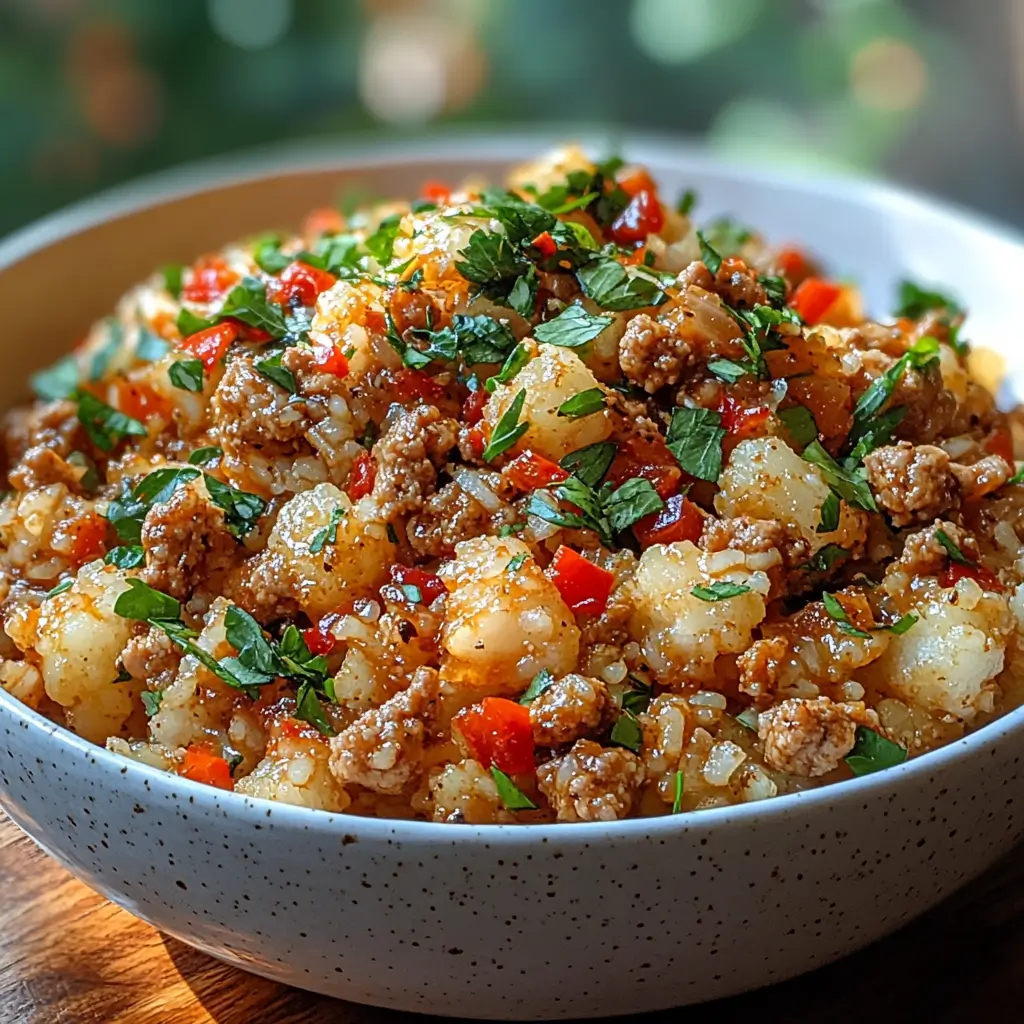 Ground Turkey & Cauliflower Rice Skillet (Low Carb One-Pan Meal ...