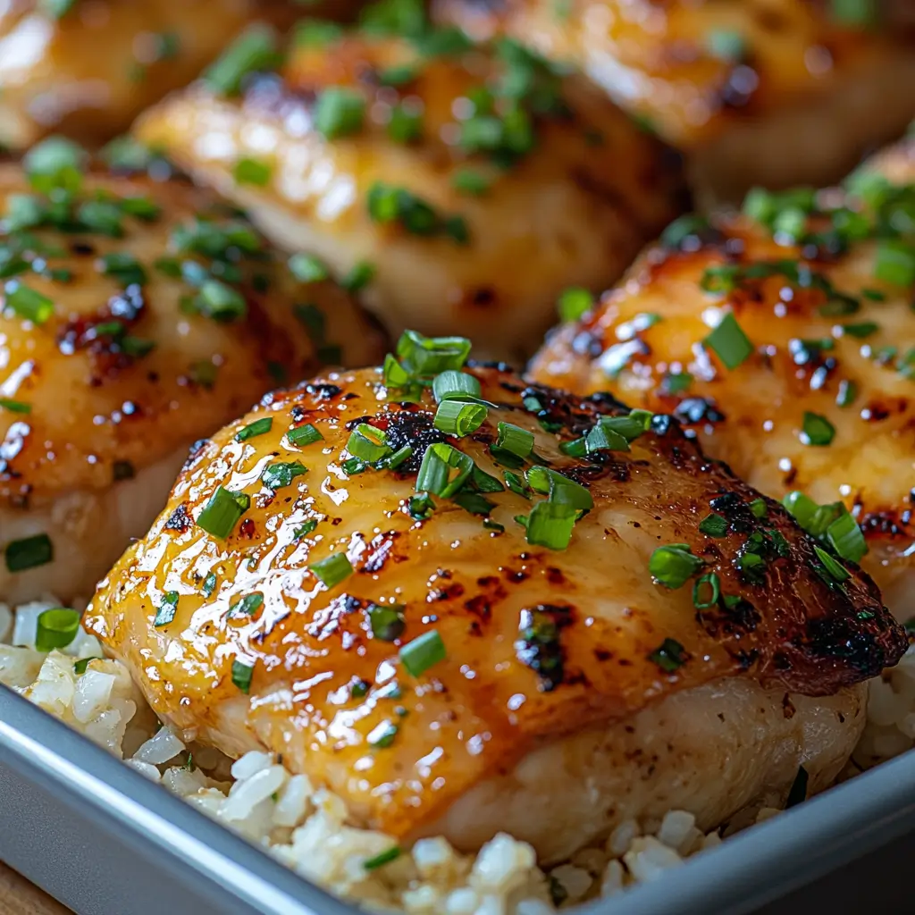 Honey Garlic Chicken Thighs & Rice (Easy One-Pot Dinner!)