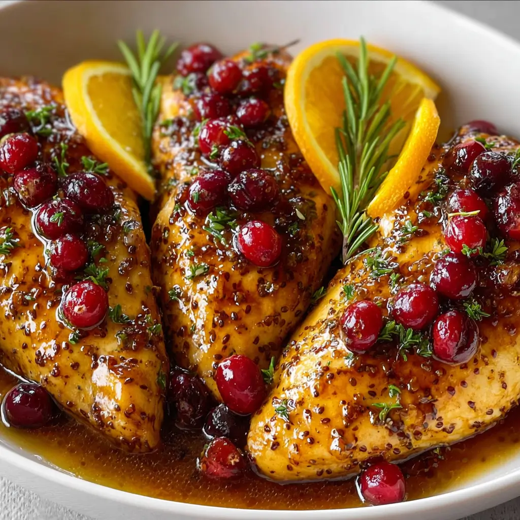 Crockpot Maple Orange Cranberry Chicken – Sweet, Tangy, and Festive