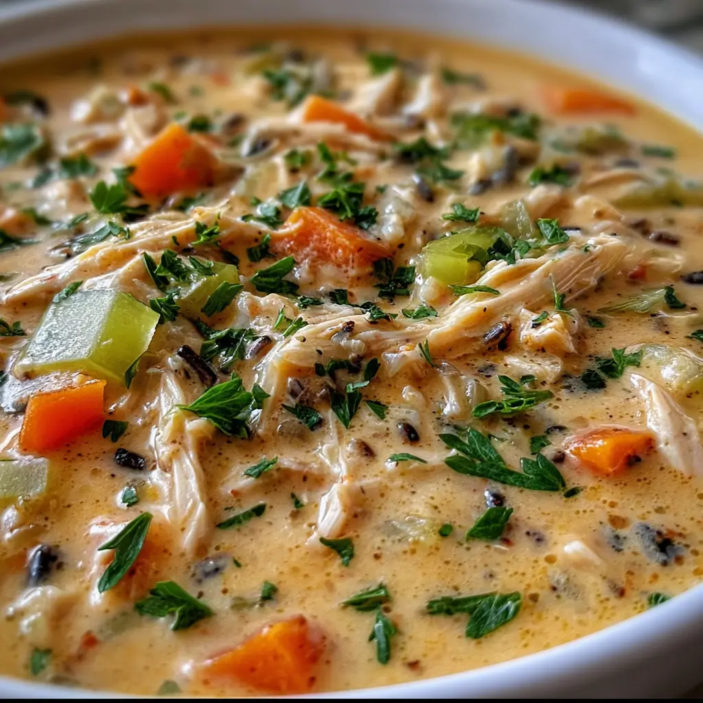 Leftover Turkey & Wild Rice Creamy Soup - Mastered Recipes