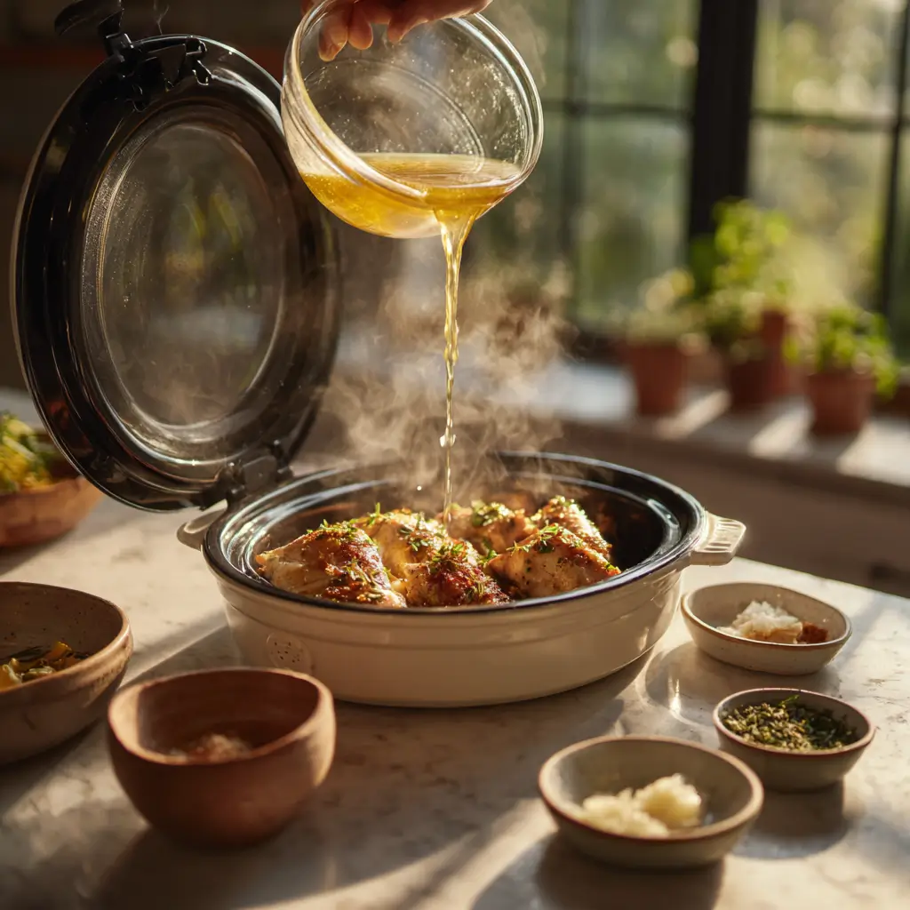 Slow Cooker Lemon Butter Chicken Melt That’s Tender and Bright
