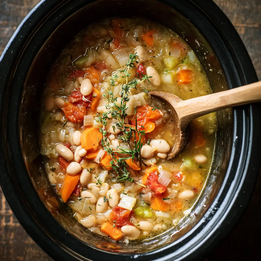 Tuscan White Bean Soup – Cozy Slow Cooker Comfort Bowl